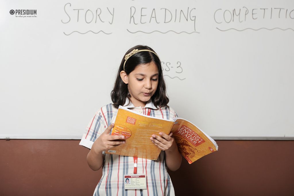STORY READING CONTEST: FINE STAGING BY STUDENTS OF GRADE 1 TO 3