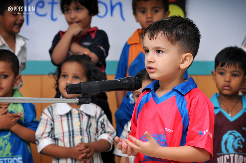 LITTLE LEADERS ENJOY THE MUSIC OF WORDS AT RHYME RECITATION